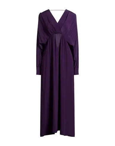 Liviana Conti Midi Dress Dark Size Acetate, Silk - Purple