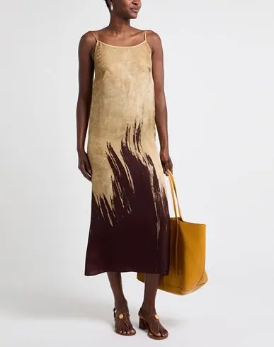 UMA WANG Maxi Dress Sand Size Viscose, Cupro