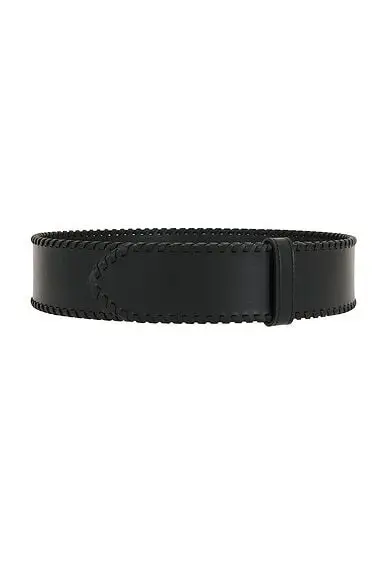 Khaite Theo Whipstitch Belt - Black