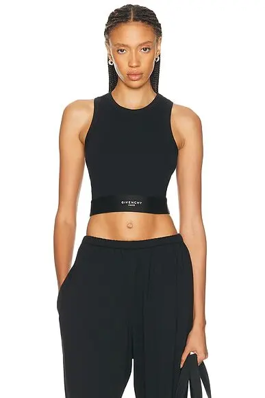 Givenchy Cropped Ribbed Tank Top