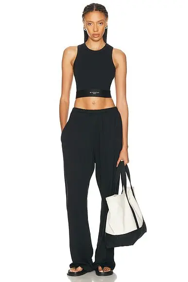 Givenchy Cropped Ribbed Tank Top