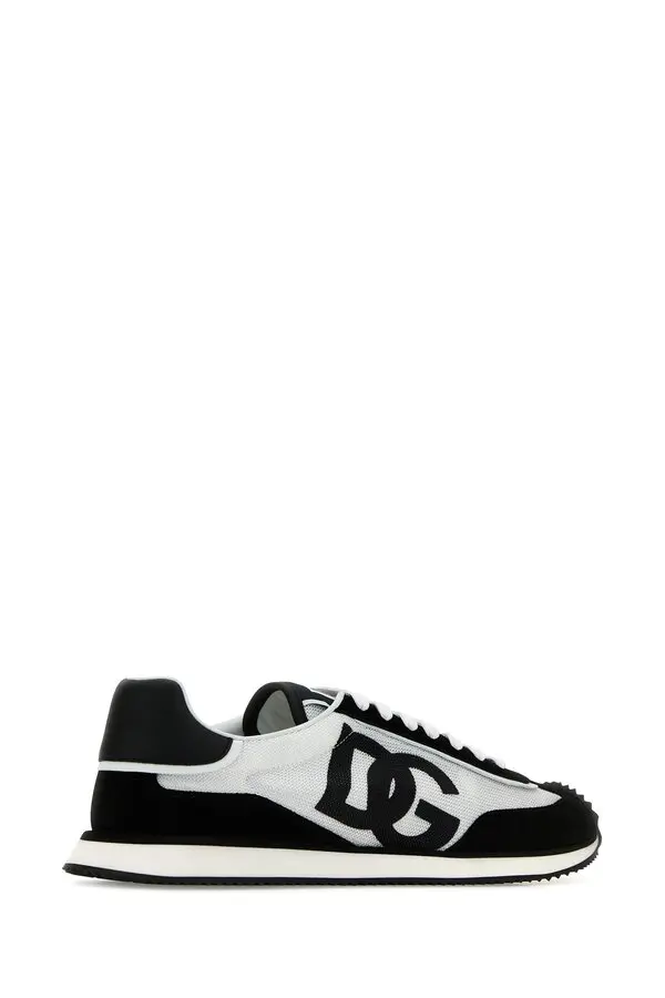 Dolce & Gabbana Two-tone Mesh And Suede Dg Aria Sneakers