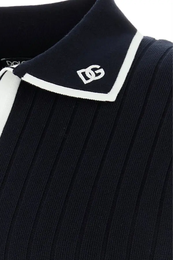 Dolce & Gabbana Midnight Knit Polo Shirt