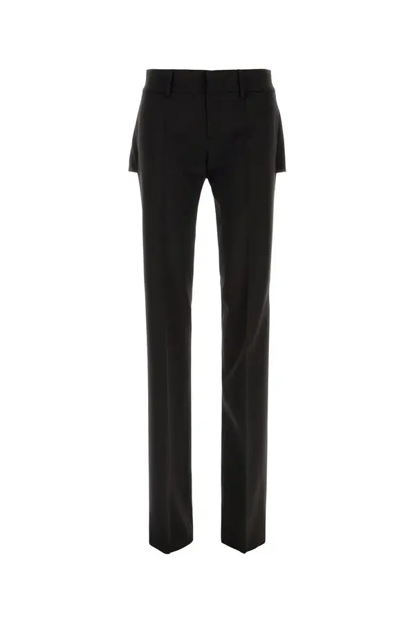 Dsquared2 Stretch Wool Peek-a-boo Blend Pant - Black