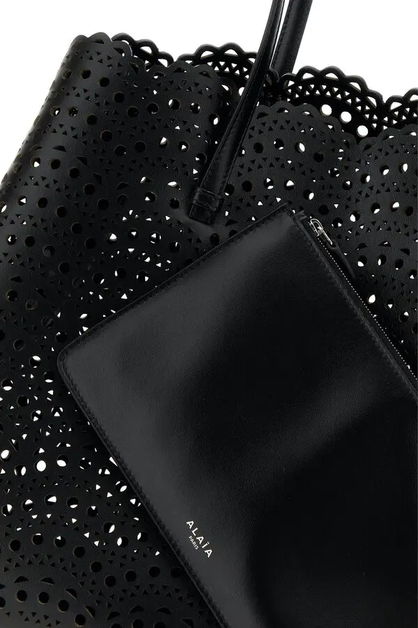 Alaïa Leather Mina 37 Shopping Bag