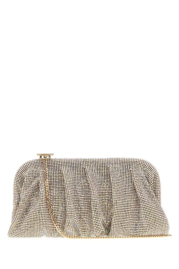 Benedetta Bruzziches Embellished Fabric Large Venus Clutch