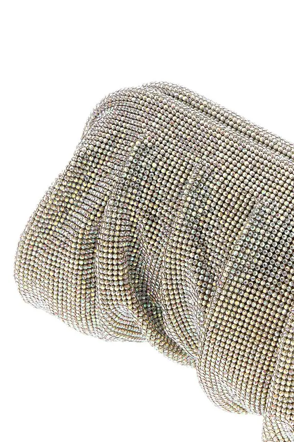 Benedetta Bruzziches Embellished Fabric Large Venus Clutch