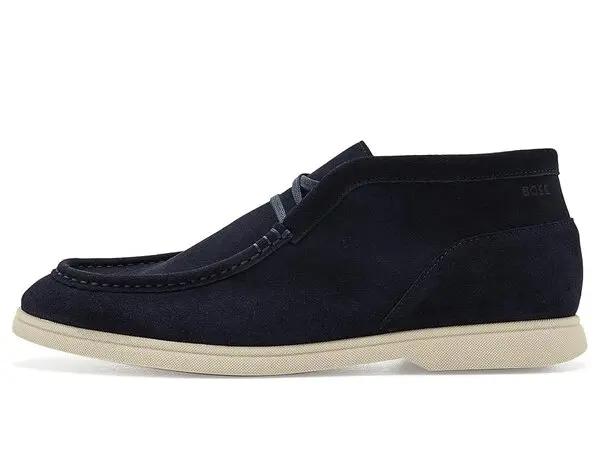 BOSS Sienne Wallaby Ankle Boots With Moc Toe - Blue