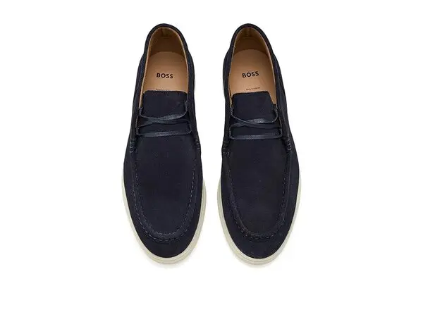 BOSS Sienne Wallaby Ankle Boots With Moc Toe - Blue