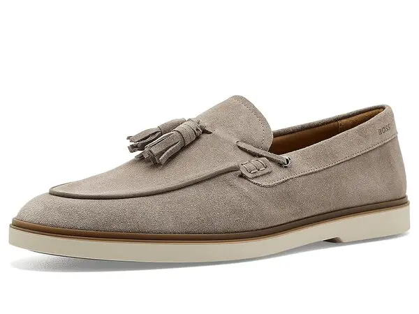 BOSS Hedley Suede Loafers Flat Shoes Dark - Beige