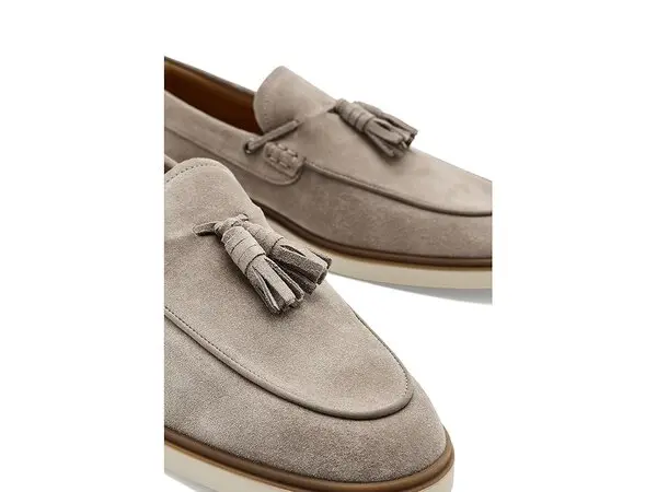 BOSS Hedley Suede Loafers Flat Shoes Dark - Beige