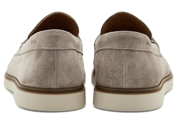 BOSS Hedley Suede Loafers Flat Shoes Dark - Beige