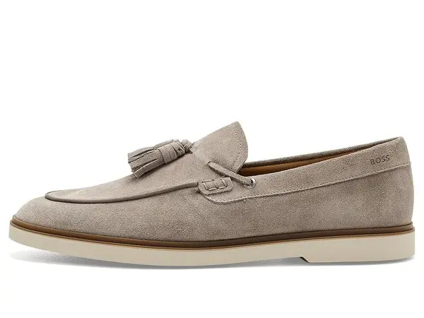 BOSS Hedley Suede Loafers Flat Shoes Dark - Beige
