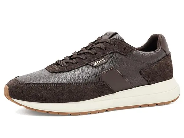 BOSS Vinston Low Profile Leather Sneakers - Brown