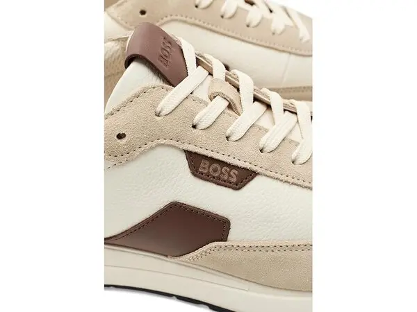 BOSS Vinston Low Profile Leather Sneakers Shoes - Tan