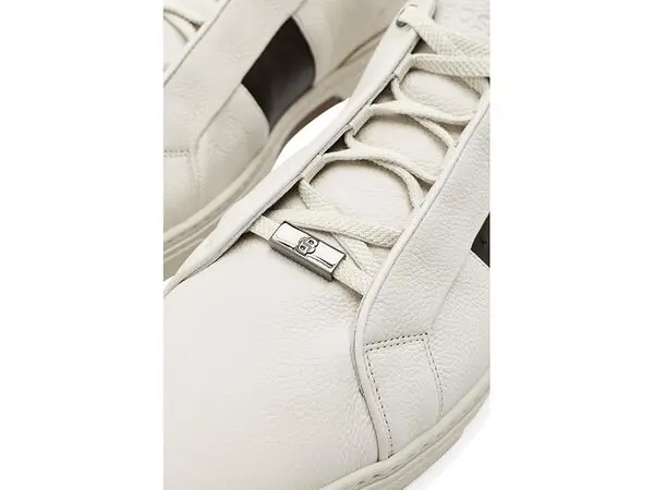 BOSS Gary Two Tone Leather Sneakers Shoes Open