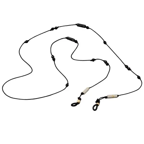 AMONTA Black Spinel And Picasso Jasper Glasses Chain - Black/grey