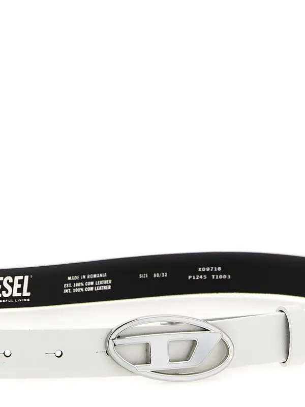 DIESEL® B-1dr 25' Leather Belt With Oval D Buckle