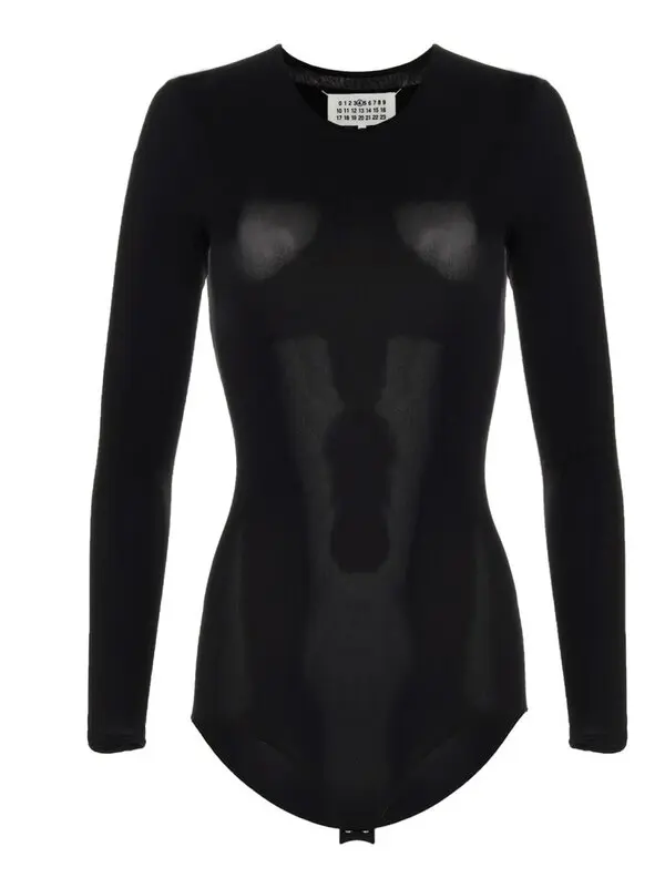 MAISON MARGIELA Long Sleeves Crew Neck Bodysuit