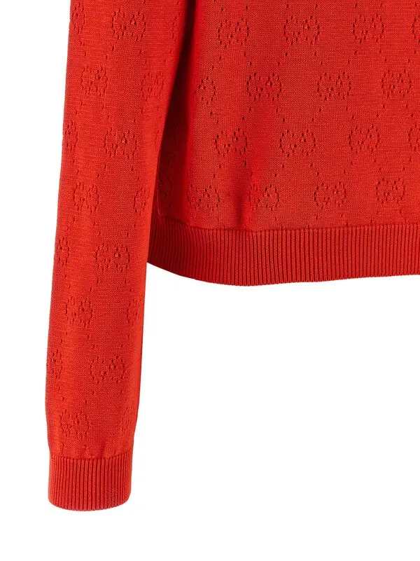 Gucci Openwork Gg Cardigan