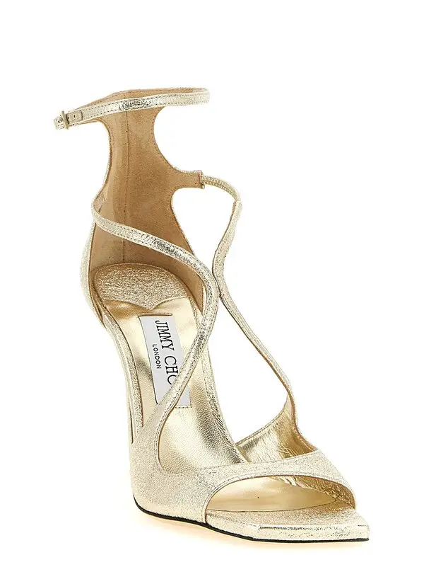 JIMMY CHOO Azia Strappy Sandals - Gold