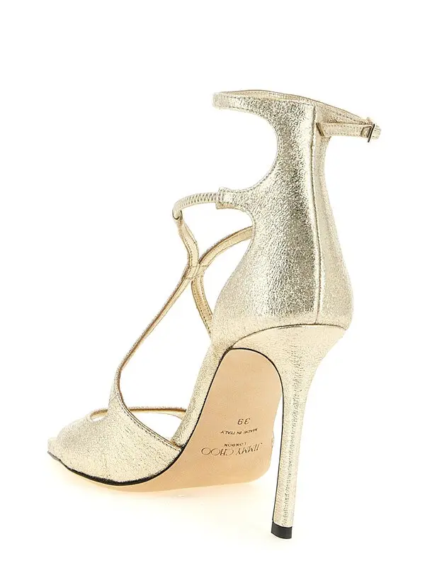 JIMMY CHOO Azia Strappy Sandals - Gold