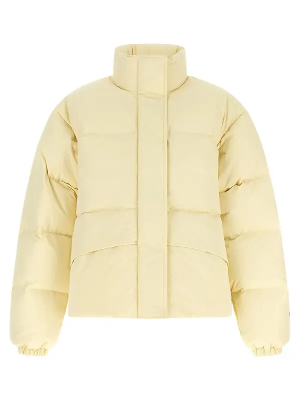 JIL SANDER Technical Fabric Quilted Down Jacket - Cream