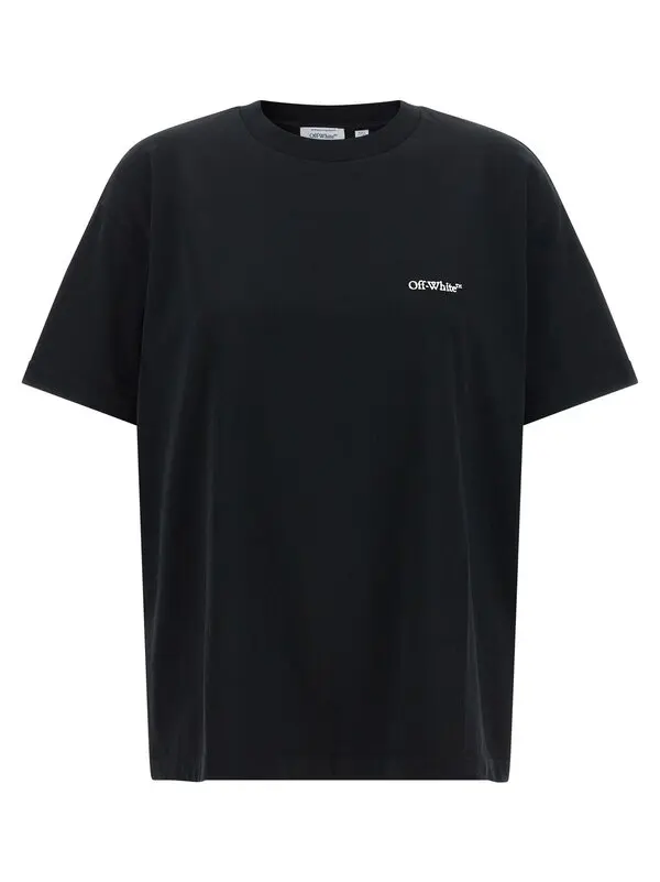 Off-White Arrow Out Flower" Cotton T-shirt - Black