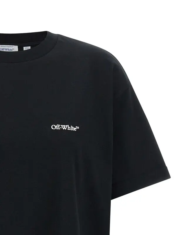 Off-White Arrow Out Flower" Cotton T-shirt - Black