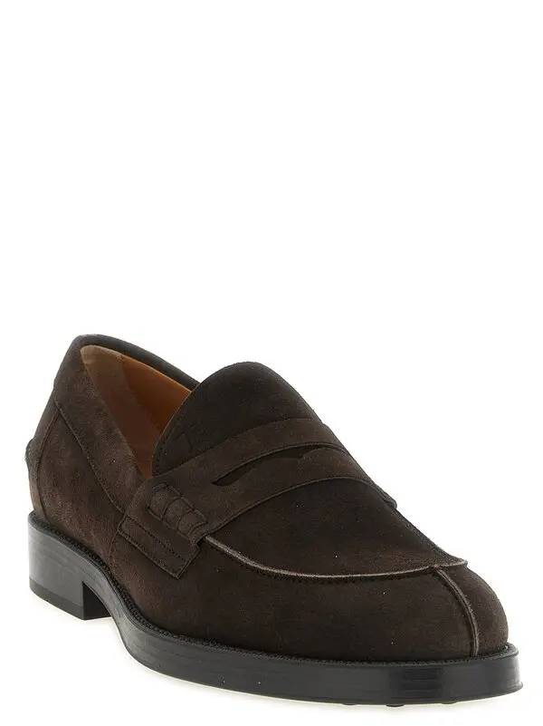 TOD'S Suede Loafers - Brown
