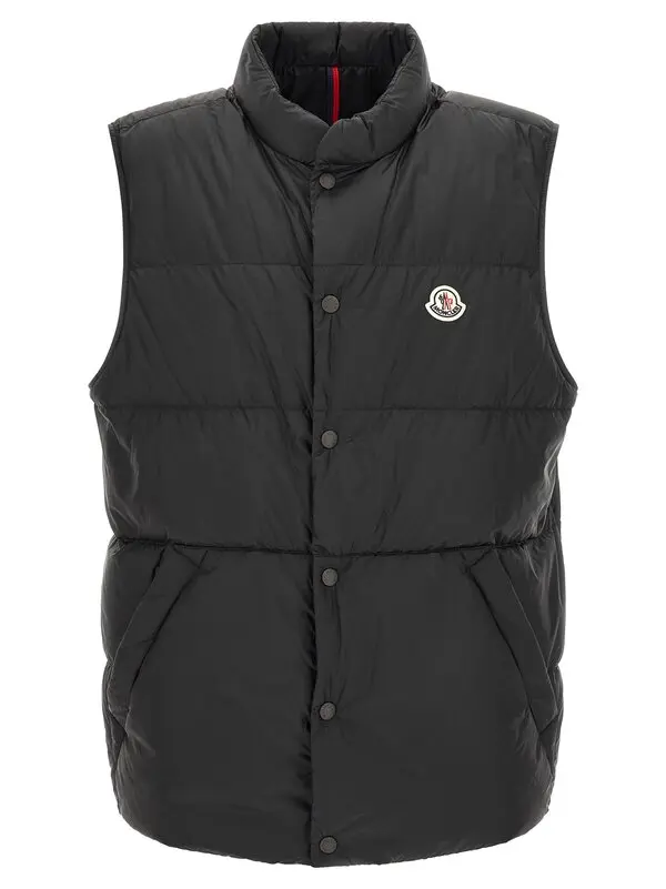 Moncler Tuquerouye' Puffer Vest With Goose Down Padding - Black