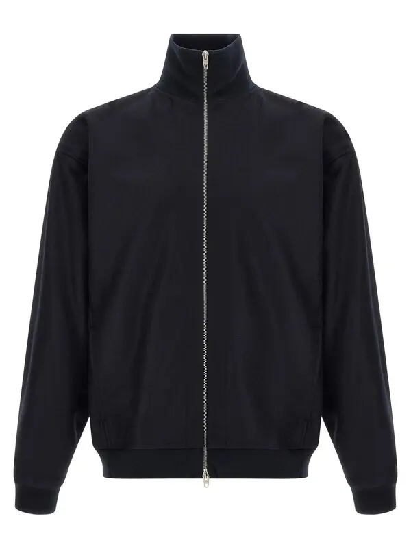 JIL SANDER Wool Zip-up Jacket - Blue