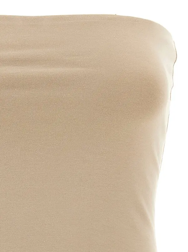 Brunello Cucinelli Off-the-shoulder Stretch Cotton Bandeau Top