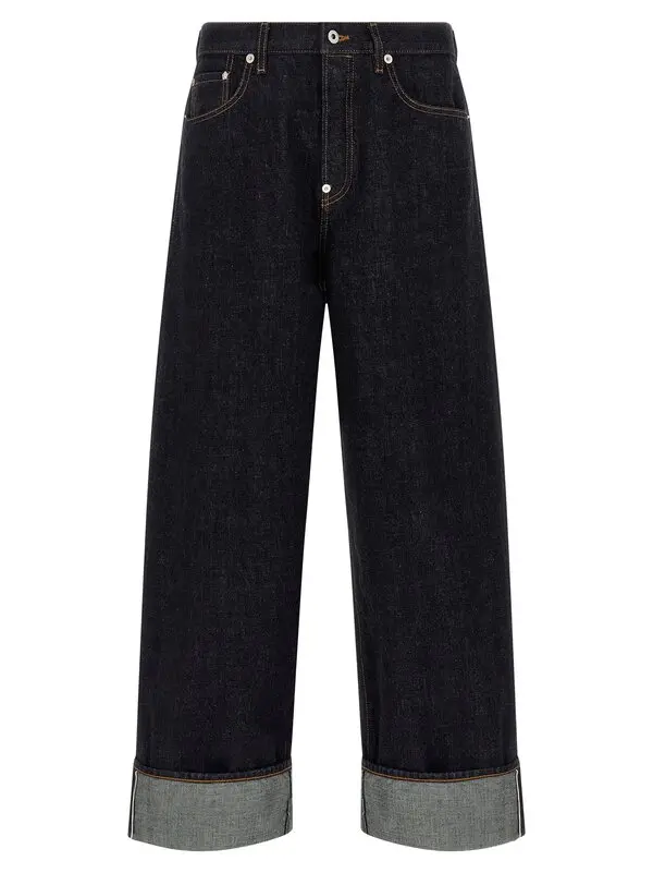 Kenzo Turn Up Jeans - Blue