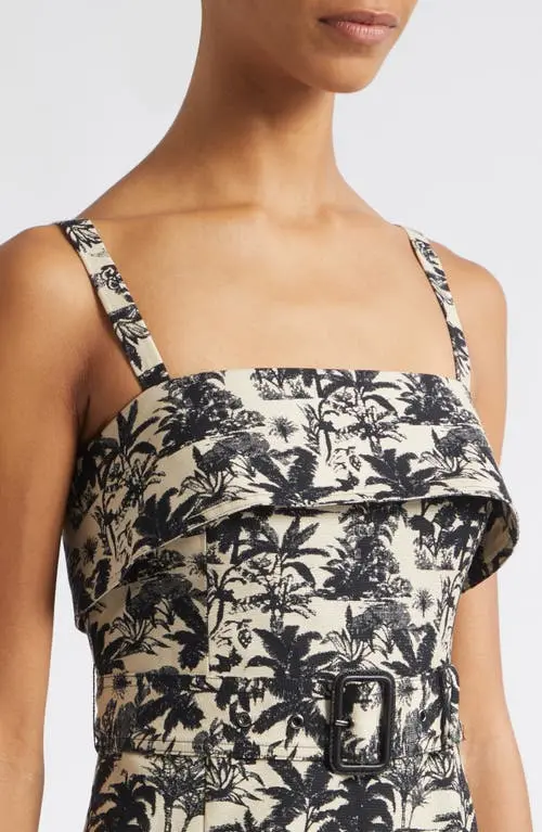 TOCCIN Theodora Belted Midi Dress - Jet/natural