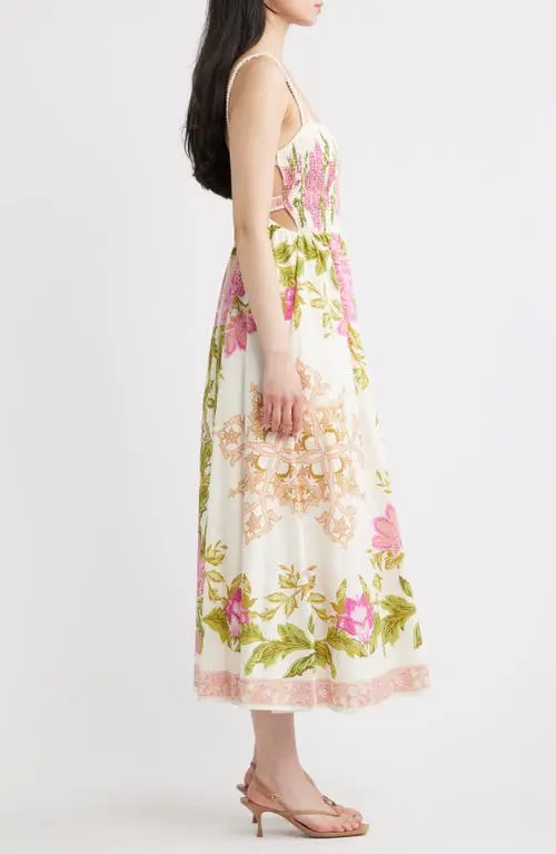 FLYING TOMATO Floral Cotton Square Neck Sundress
