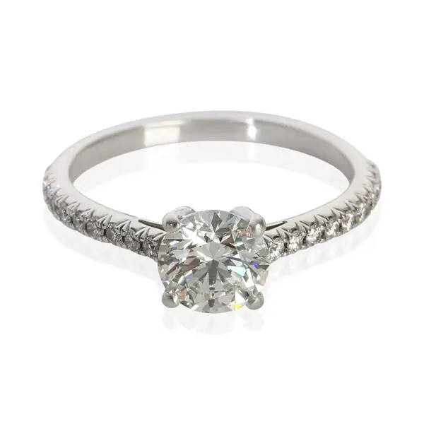 Tiffany & Co. 0.91 Ct Round Brilliant Diamond Novo Engagement Ring - Platinum