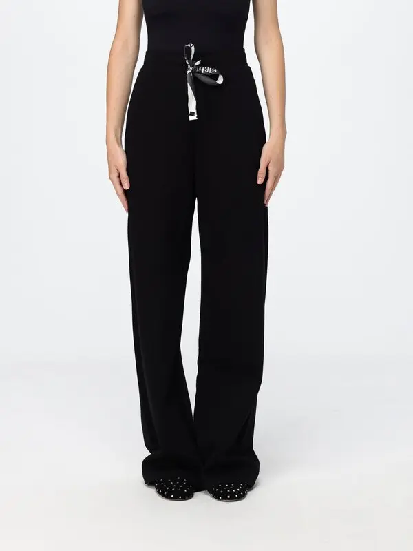 Max Mara Bali Wide-leg Drawstring Pants - Black