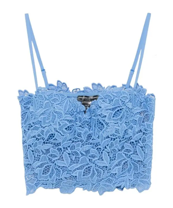 Ermanno Scervino Lace-overlay Bustier Top