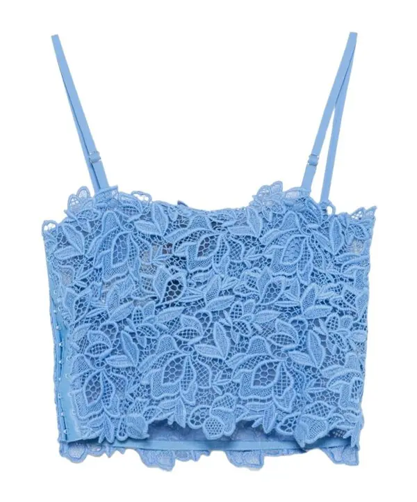Ermanno Scervino Lace-overlay Bustier Top