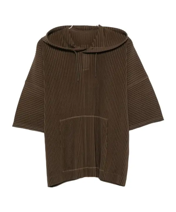 Issey Miyake Homme Plissé Plissé-effect Drawstring Hoodie