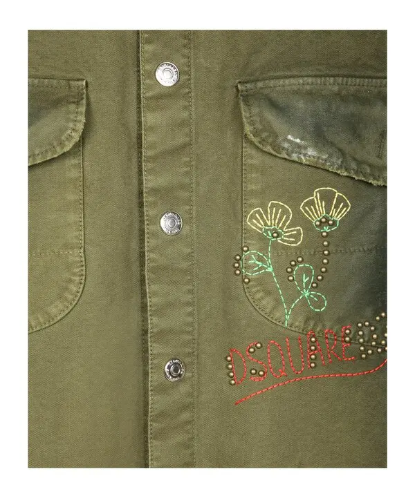 Dsquared2 Embroidered Studded Shirt