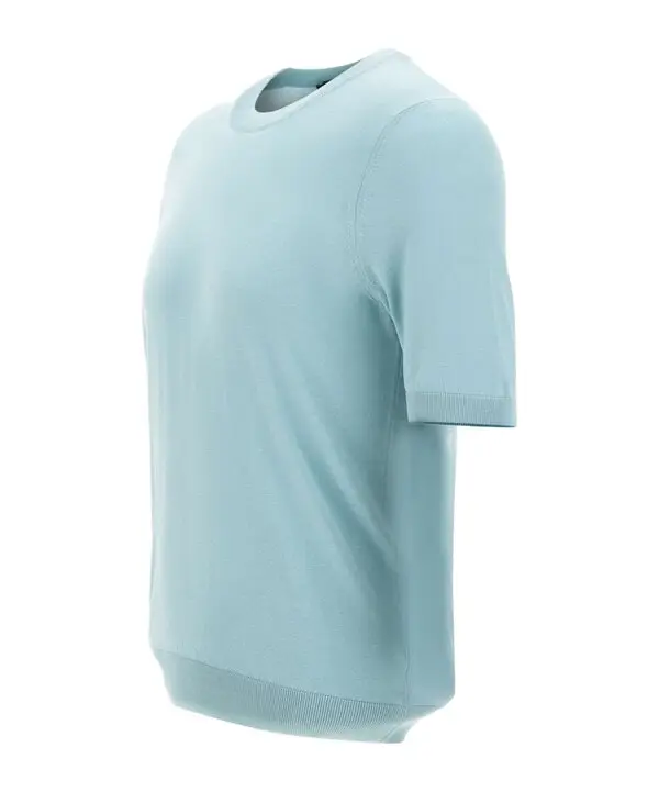GRAN SASSO Short-sleeve Crew Knitted Sweater