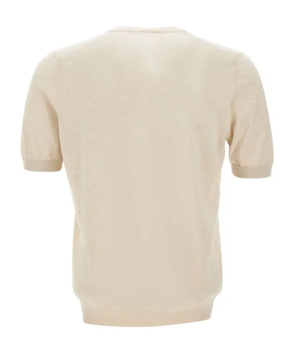 GRAN SASSO Short Sleeve Crew Neck Knitted Top