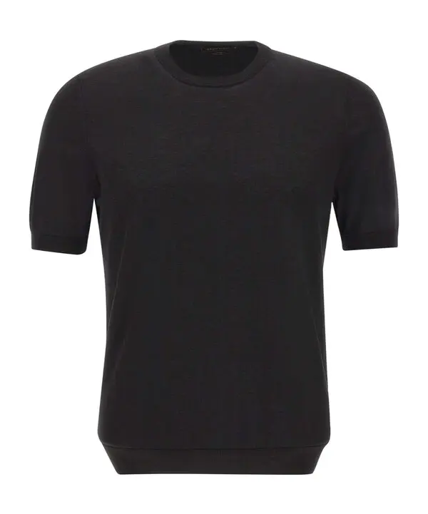 GRAN SASSO Crew Neck Short-sleeve Sweater