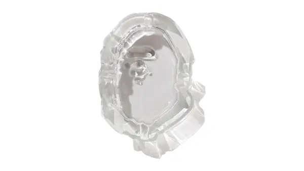 A BATHING APE Ape Head Glass Ashtray
