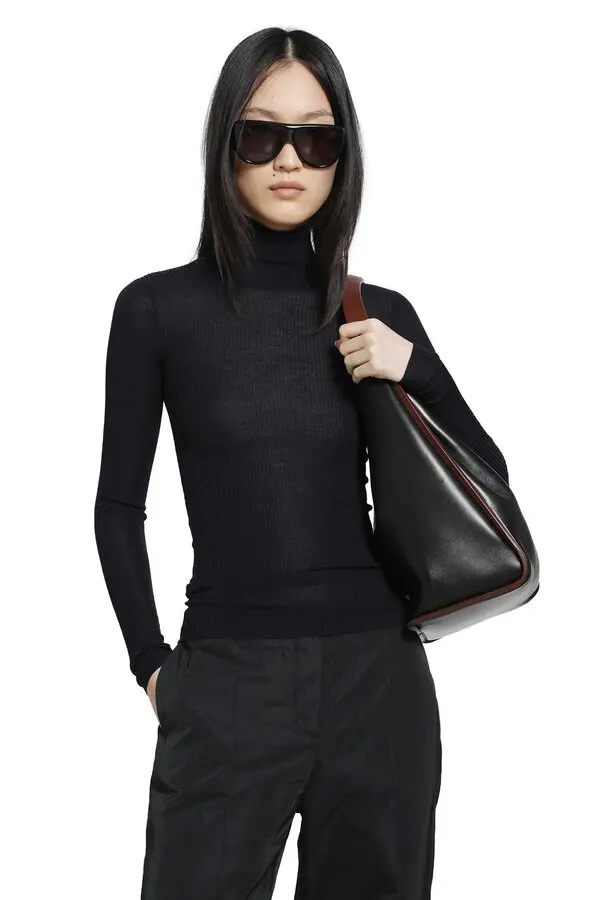 JIL SANDER Lightweight Wool High-neck Sweater