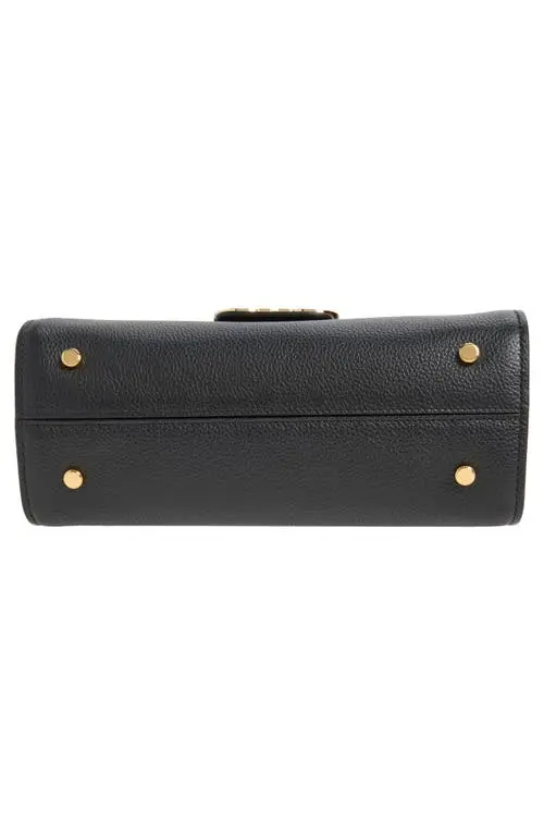 FERRAGAMO Medium Double Gancini Leather Top Handle Bag
