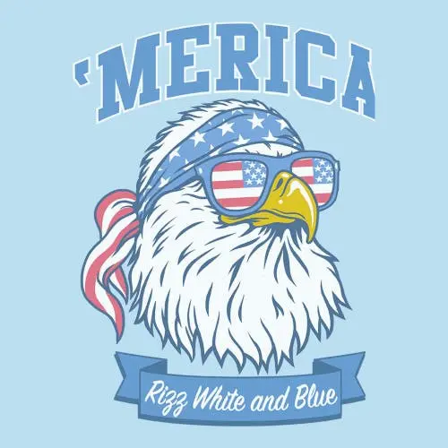 LOST GODS America Cool Bald Eagle Graphic T-shirt