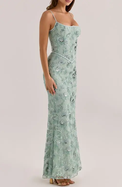 House Of Cb Naima Hand-beaded Maxi Dress